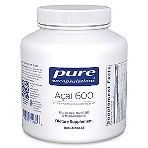 Pure Encapsulations Acai 600 | Berry Supplement for Fiber, Immune Support, Antioxidants, and Flavonoids* | 180 Capsules