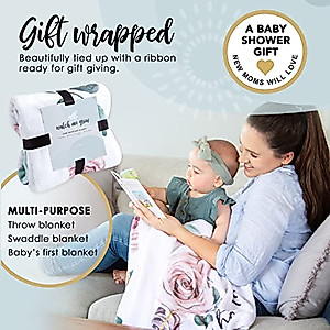 Calloo Baby Monthly Milestone Blanket for Baby Girls, Baby Monthly Milestone Blanket Girl, Baby Month Blanket for Baby Girl, Monthly Baby Milestone Blanket Girl, Baby Growth Chart Blanket 46"x46"