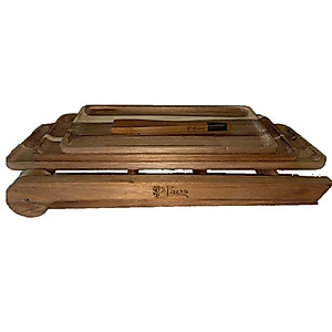 Paos- 3 Tier Acacia Wood Charcuterie Boards, serving tray, cheese board set, large charcuterie board set, house warming gifts new home, wedding registry items, housewarming gift wooden tray, wood tray