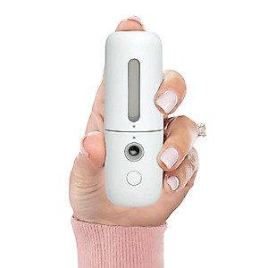 TRU47 Grounding & Earthing Products | Handheld Facial Mister | Rechargeable Humidifier for Face Care, White