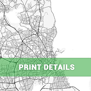 Dear Mapper Copenhagen Denmark View Abstract Road Modern Map Art Minimalist Painting Black and White Canvas Line Art Print Poster Art Print Poster Home Decor (Set of 3 Unframed) (16x20inch)