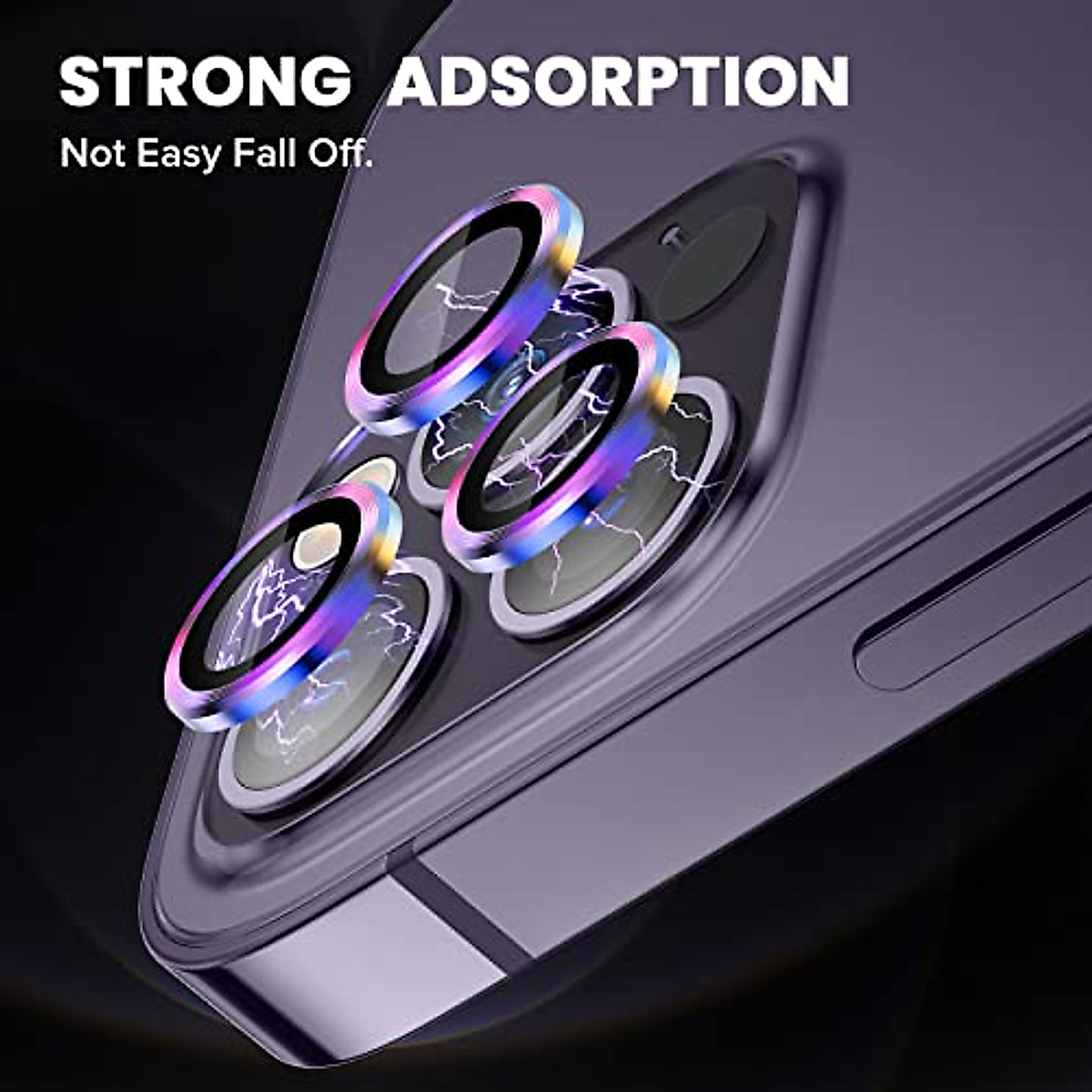 Goton [3+3] for iPhone 14 Pro Max (6.7") iPhone 14 Pro (6.1") 2022 Camera Lens Protector, 9H Tempered Glass Film Anti Scrach Metal Individual Ring Cover Accessories for iPhone 14 Pro Max / 14 Pro