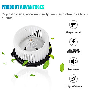 AC Heater Blower Motor with Fan Replacement for 2002-2008 Dodge Ram 1500 2500 3500, 2002 2003 2004 Jeep Grand Cherokee Replaces # 5012701AB, 5096255AA, 5096256AA, PM9198, 700012