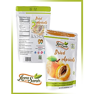 Anna and Sarah Dried Turkish Apricots SIZE #1 Big Size in Resealable Bag, 2 Lbs.