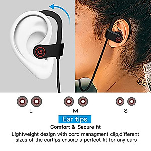 Wireless Waterproof Bluetooth Ear Buds Stereo Headphones in Ear Sports Headset