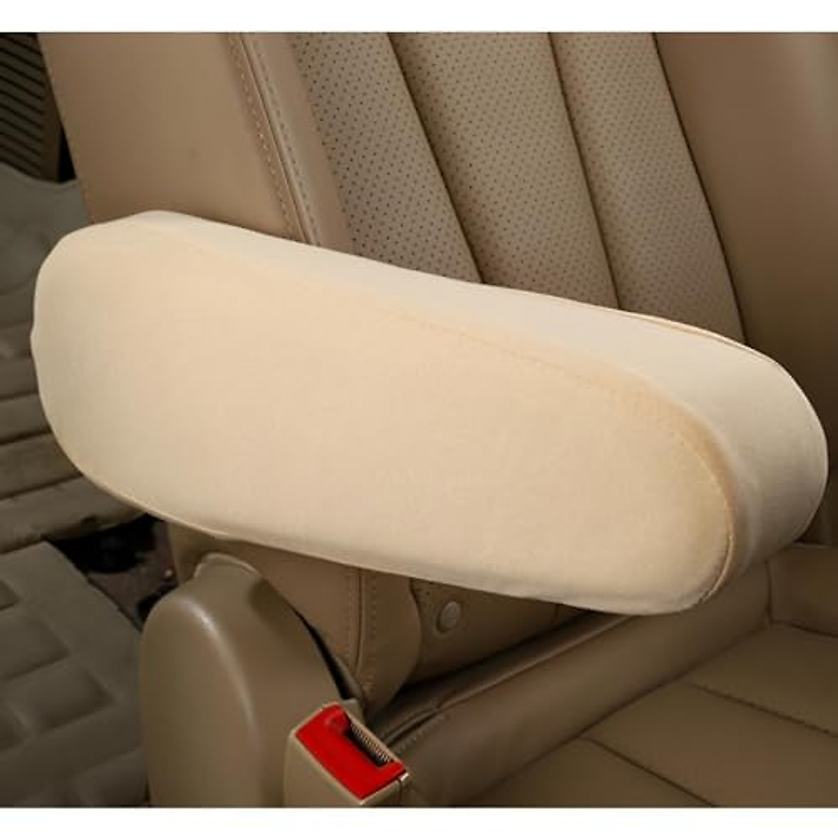 AUCELI 2 Pcs Car Front Seat Armrest Covers, Cloth Fabric Armrest Protectors, Direct Replacement Center Console Lid Armrest Cover Skin, Universal Accessories for Car, SUV, Truck and Van