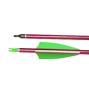 SHARROW 12pcs Archery 32 Inch Aluminum Arrows Spine 500 for Compound Recurve Bow