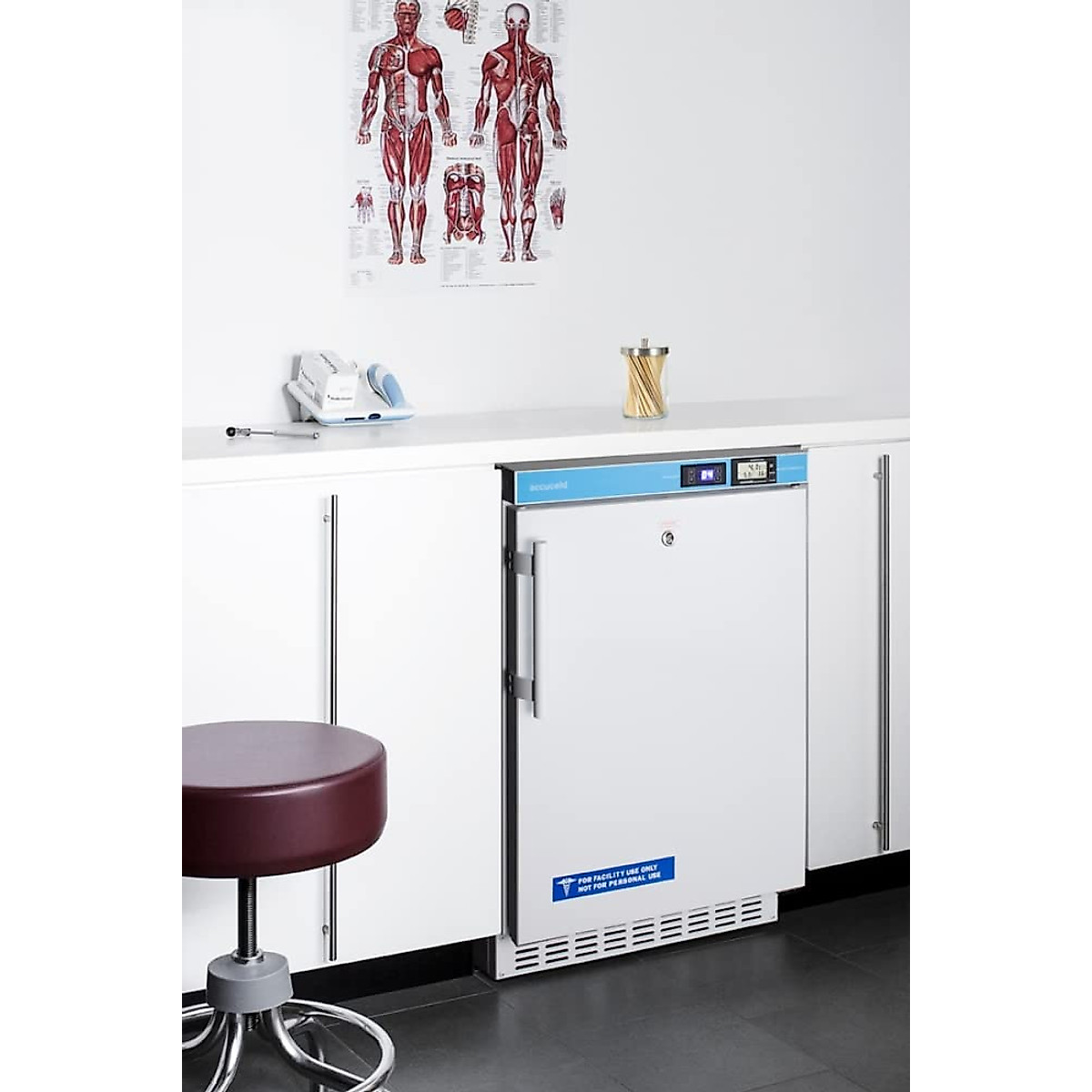 Summit ACR45L 20 Inch Freestanding or Built-In Counter Depth Compact Refrigerator with 2.65 cu. ft. Capacity Slim 20` Width, High-Temperature Alarm in White