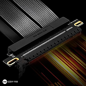EZDIY-FAB PCIE 4.0 16x Extreme High Speed Riser Cable,PCI Express Gen4 GPU Riser Cable-30CM Straight Connector
