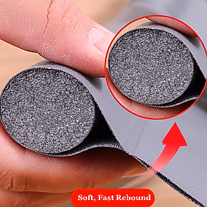 Door Draft Stopper Under Twin Door Draft Blocker Insulator Door Sweep Weather Stripping Window Breeze Blocker Adjustable Door Sweeps 37inch Grey