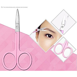 LETB Pink Color 12 Pieces Beauty Care Tools Eyebrow Trimming Kit Eyebrow Scissor&Comb Eyebrow Brush Grooming Set Tweezers and Razor Set Included Free Pink Travel Case Gifts for Girls Women