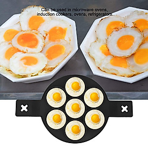 MOUMOUTEN Omelette Ring for Griddle, Silicone Round Egg Rings, Kitchen Non Stick Griddle Egg Rings with Handles, Mini Pancake Mold, Diy Baking Tools 7 Circles