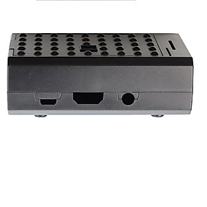 12voltnet Black Case ABS Raspberry Pi 3 B with Square Cutout 4 Camera Board w/Screw