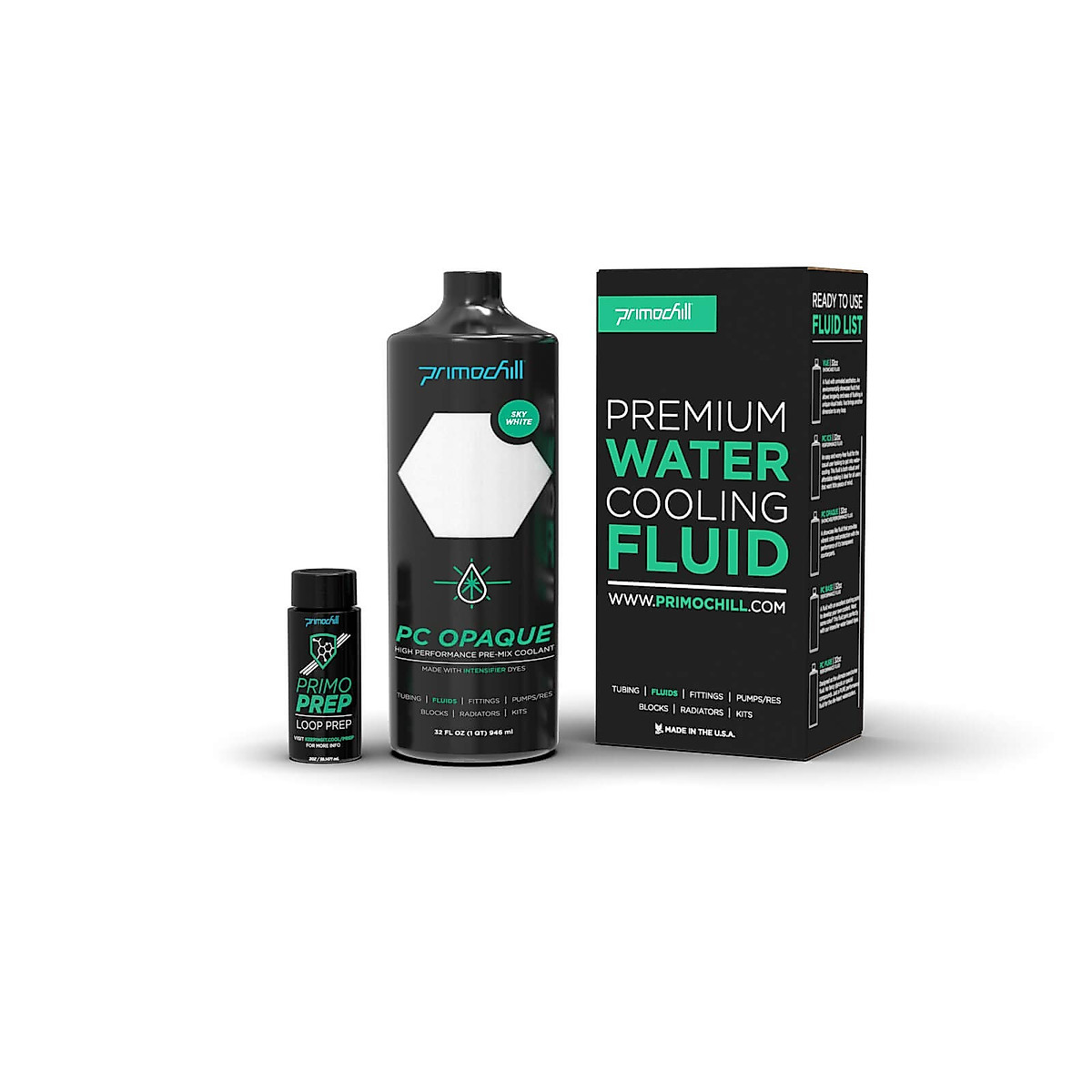 PrimoChill Opaque Computer WaterCooling Fluid - Pre-Mix (32oz) - Sky White SX