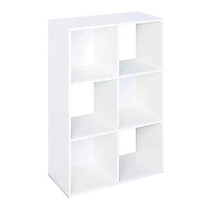 Closetmaid 899600 Decorative Home Stackable 6-Cube Cubeicals Organizer Storage, White (2 Pack)