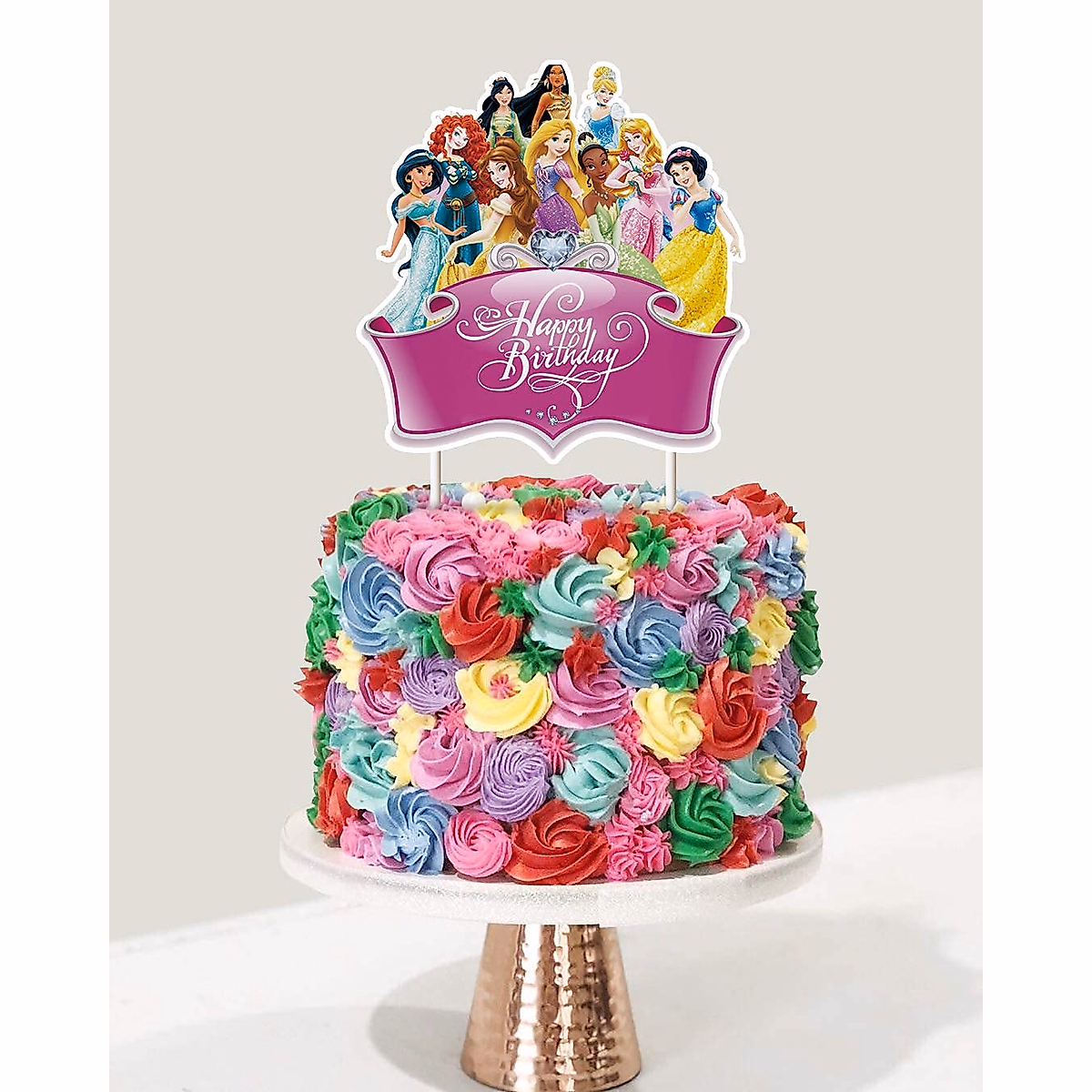 1 Pcs Priness Cake Topper Birthday Decorations for Princess Set Birthday Party Supplies Decor