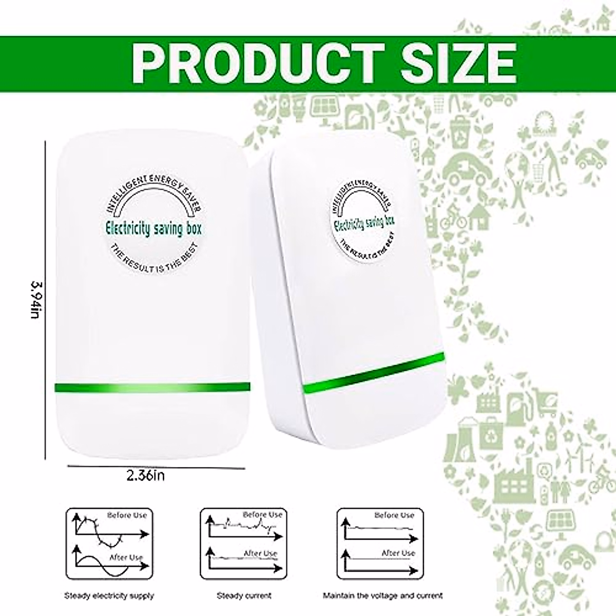 Esaver Watt, Upgrade Pro Power Saver Energy Saving Device, Electricity Saving Box, Balance Current Power Saver Wattsave Power Saver for Household Office Market - US Plug 90V-250V 30KW (6 Pack)