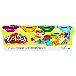 PLAY-DOH 4-PACK OF SECONDARY COLORS, Net WT 16oz