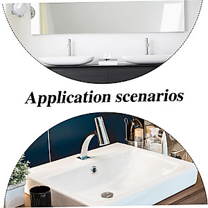 Angoily 20pcs Wash Basin Overflow Ring Kitchen Drain Cap Cover Sink Basin Trim Bathtub Drain Cover Sink Hole Cover Insert Round Hole Insert Spares Sink Trim Ring Plastic Ceramics Round Cap