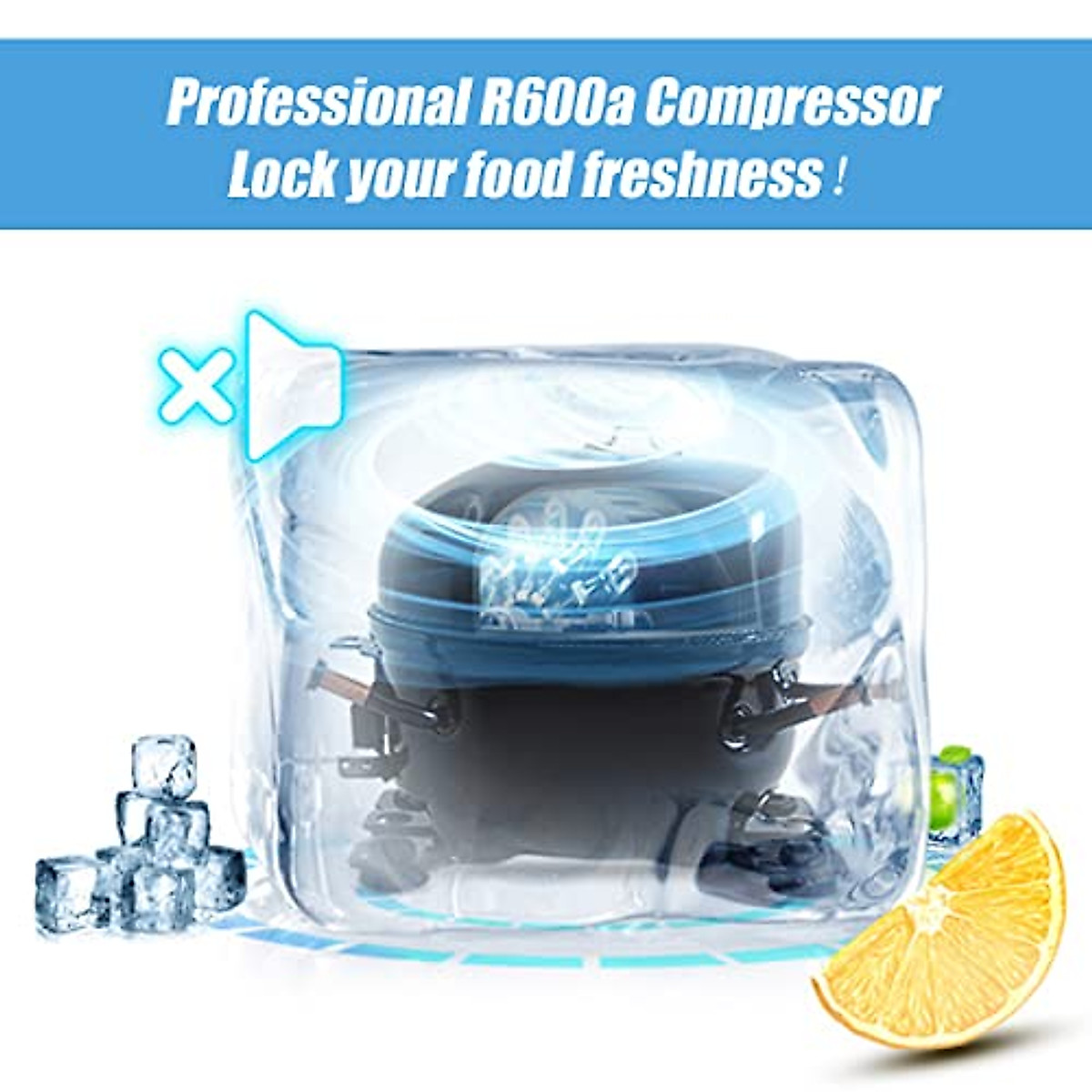 Chest Freezers Compact Mini Deep Freezer WANAI 3.5 Cu.Ft Free-standing Top Door Room Dorm Office Garage Freezer with 7 Adjustable Temp Control Removable Basket for Apartment Basement Business Rmovable Storage Basket for Home, Kitchen and Office, Black wit