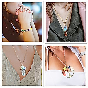 ZHIYUXI Crystal Beads for Jewelry Making 15 Colors Crystal Chips Hippie Beads Irregular Gemstone Crystals Stone Beads for Crafts, Bracelet, Necklace, Earrings, Crystal Tree 750 Pcs