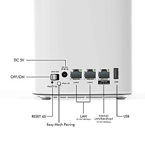 WAVLINK Whole Home Mesh WiFi System -Tri-Band AC3000 Router & Extender Replacement Covers up to 5,000 sq. ft., 2-Pack Includes 1 Router & 1 Extender