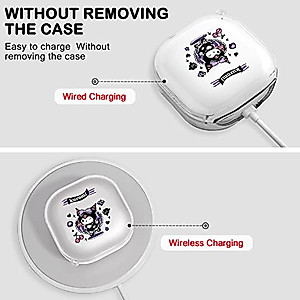 Cute case for Samsung Galaxy Buds 2 Pro Case (2022) Buds 2 Case/Buds Pro Case/Buds Live Case with Cartoon Kawaii Anime Kulomi Pattern for Women Girls Kids Clear Soft Silicone Cover Skin