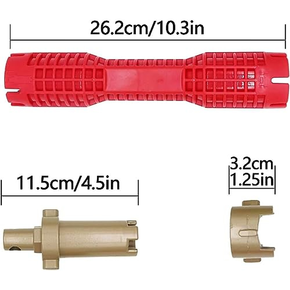 Faucet and Sink Installer（8-in-1）Multi-purpose Wrench Plumbing Tool for Toilet Bowl/Sink/Bathroom/Kitchen Plumbing Repair Installation Hand Tools(red)…