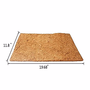 Hamiledyi Reptile Carpet Natural Coconut Fiber Tortoise Carpet Mat for Pet Terrarium Liner Reptile Supplies for Lizard Snake Chamelon Turtle Bedding Bunny Rabbit Mat (2*Sheets)