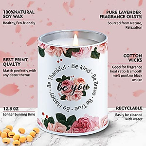 1 Pack Candle Gift for Women Friend You are Awesome Mother's Day Gifts for Her Women Lavender Scented Candles Jar Candles Inspirational Gifts Birthday Gifts for Mother Friend Coworkers