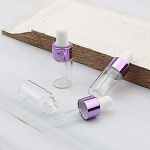 Kesell 15 Pcs Sample Dropper Bottles, 3ml Clear Mini Dropper Bottles with 3 Pcs Plastic funnels for Traveling Essential Oils DIY Cosmetic Liquid Sample Perfume