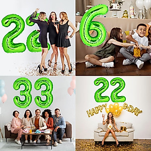 40 Inch Giant Light Green Number 3 Balloon, Helium Mylar Foil Number Balloons for Birthday Party, 3rd Birthday Decorations for Kids, Anniversary Party Decorations Supplies (Light Green Number 3)