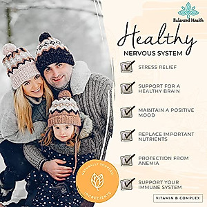 Balanced Health Vitamin B-Complex Drops, 2oz, 60 Doses, All 8 B-Vitamins, Immune Energy Support Supplement Non GMO Vegetarian Safe