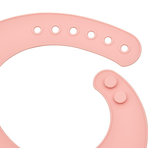 GAJIGAJI Waterproof Silicone Baby Bibs Set of 2, Easy Clean Quick Drying Soft and Comfortable Feeding Bucket Bib, Keep Stain off (Astronaut&Gold Stamp)