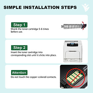 YUANQIMM SP C430 SP C430A Toner Cartridge Replacement for Ricoh SP C440DN C430DN C430 C431DNHT C431DNHW High-Yield for Ricoh 821105 821106 821107 821108 (1xBlack 1xCyan 1xMagenta 1xYellow,4-Pack)