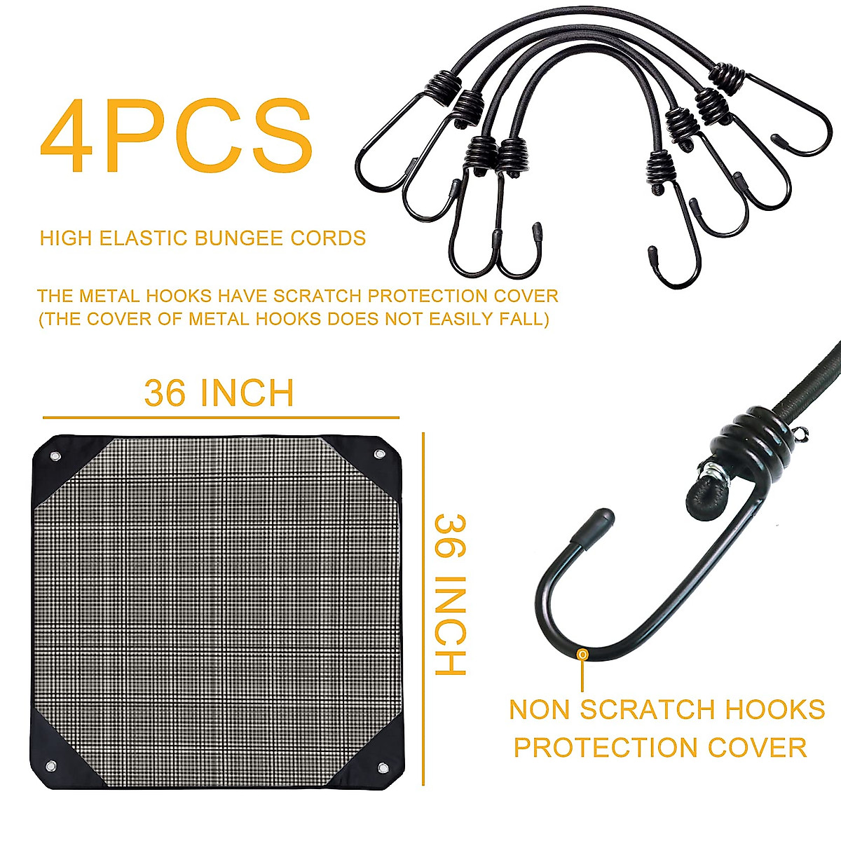 Air Conditioner Covers for Outside Units, Durable Leaf Guard Mesh Ac Cover for Outside Unit All Season Universal Condenser Heat Pump Cover for Outdoor Central AC Defender Set (36" x 36")