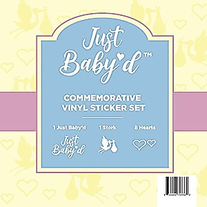 Just Baby'd - Welcome Baby Banner for Leaving Hospital, Baby's First Car Ride Sticker - Celebration & Commemoration, Rear Window Decal Kit - Easy Configuration