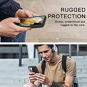 AICase Belt-Clip Holster Case for Galaxy S21 with Screen Protector, Heavy Duty Drop Protection Full Body Rugged Shockproof/DustProof Military Grade Tough Durable Phone Cover for Samsung Galaxy S21