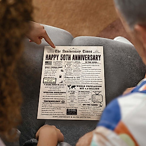 BENNLOOS Happy 50th Anniversary Cards Gifts for Mom Dad, Funny 50th Anniversary Decorations for Men Women, Large 50th Wedding Anniversary Card for Him Her