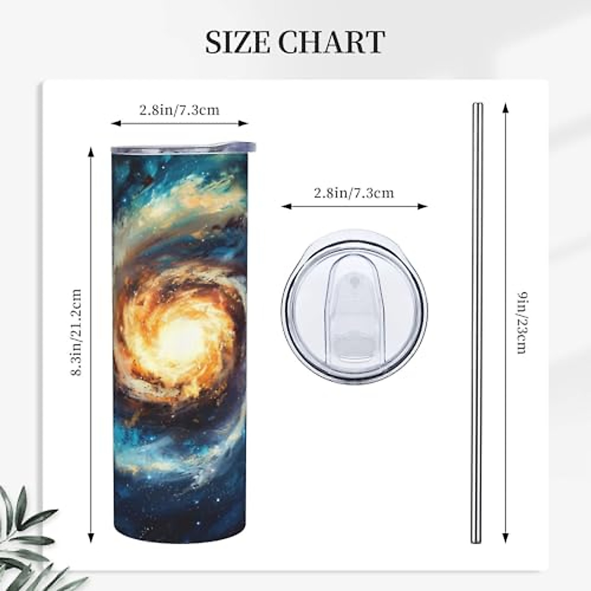 Tangopi Space Cloud Galaxy 20 oz Tumbler with Lid and Straw Insulated Travel Coffee Mug Reusable Spill Proof Coffee Cups Stainless Steel Water Bottle for Hot and Cold Drinks