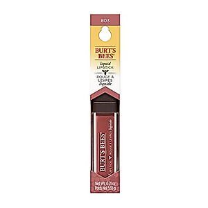 Burt's Bees 100% Natural Glossy Liquid Lipstick, Tidal Taupe, 1 Tube