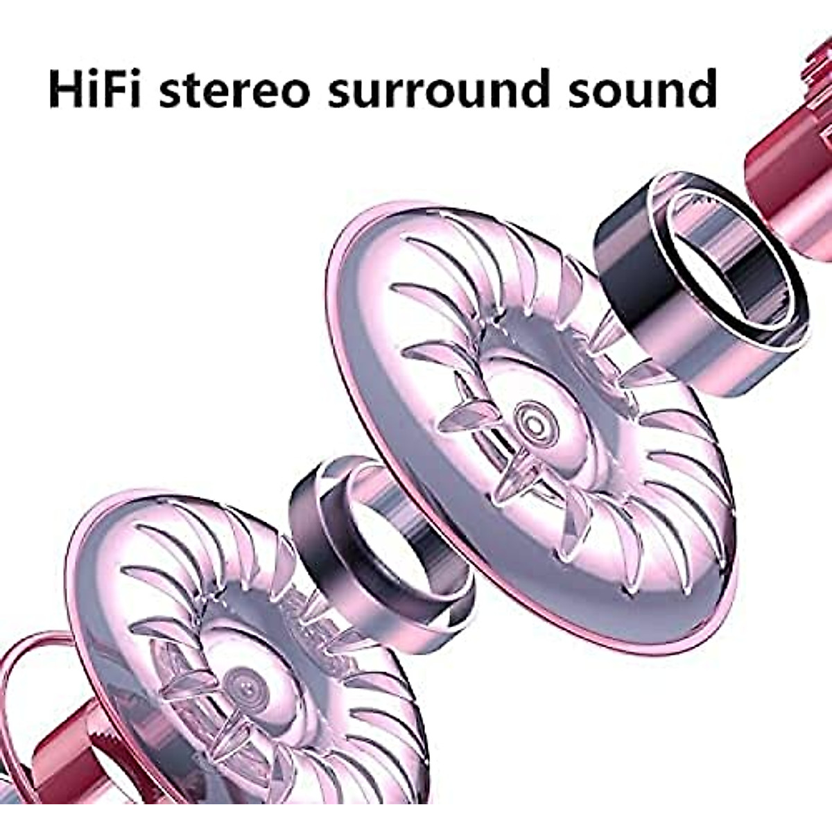 SEMAZA Wireless Bluetooth Earbuds TWS Bluetooth Headset in-Ear Low-Latency Call Noise Reduction Without Double Stereo Loss Sound Quality Pink