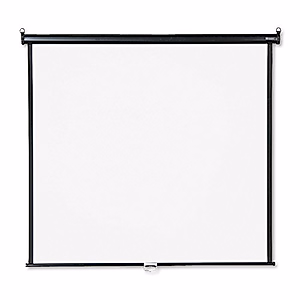 Quartet Wall and Ceiling Projection Screen, 60 x 60 Inches (660S),White/Black