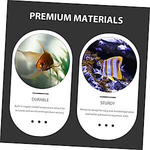 LIOOBO Thermometer Aquatic Turtle Tank Accessories Fish Tank Thermometer Container abs pet Equipment Electronic Aquarium Temperature Gauge Aquarium Fish Tank Paste Turtle Tank