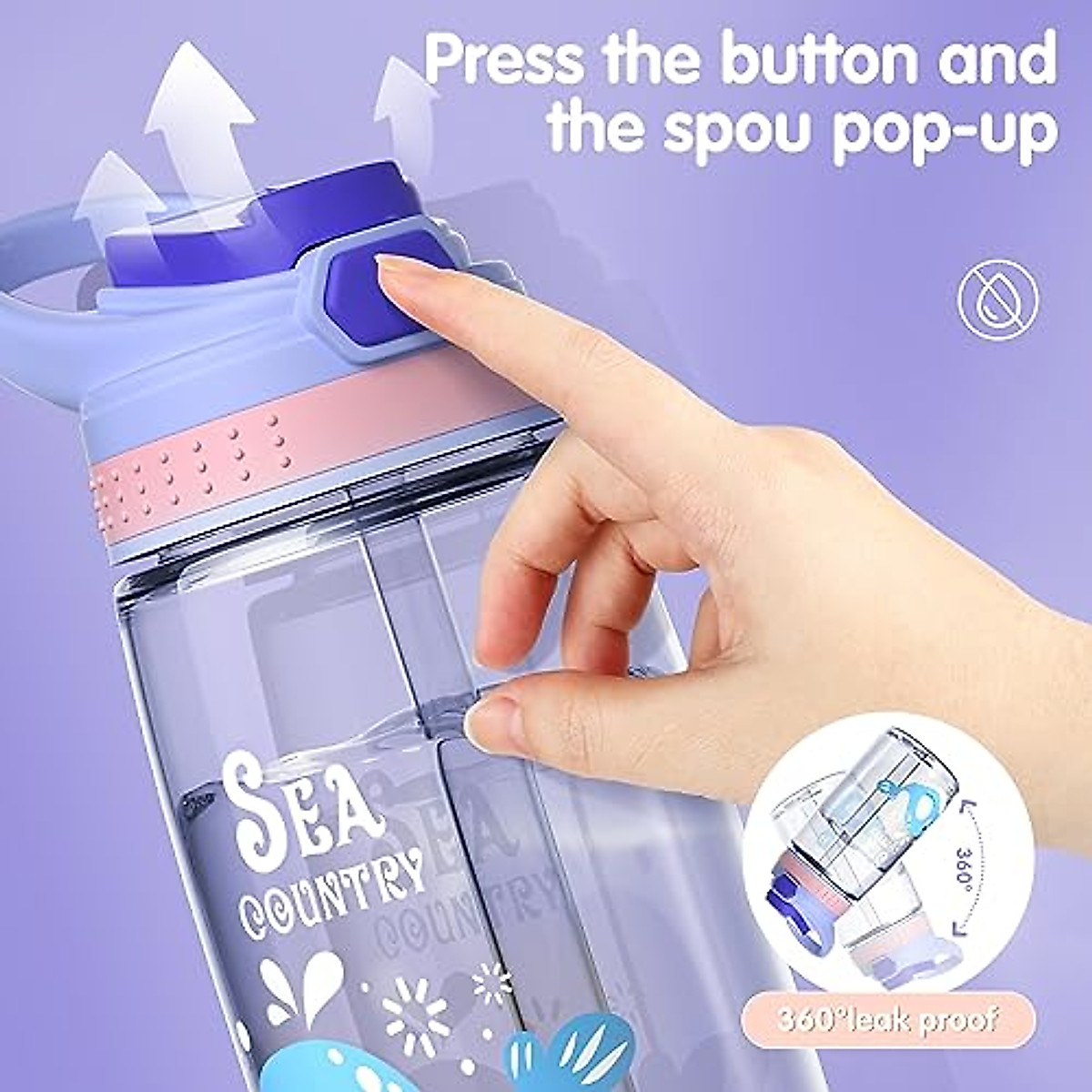 Lunch Bag Bento Lunch Box Set for Girls - Insulated Lunch Bag with 5 Compartment Bento Box Water Bottle Ice Pack Silicon Cap Salad Container for Kids Back to School, Picnic and Travel