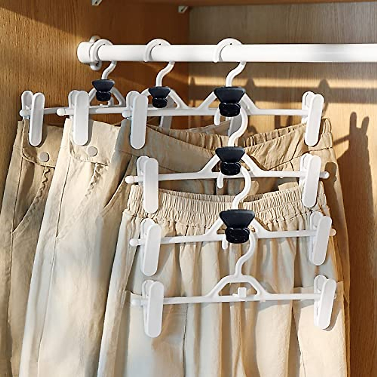 Hanger Hooks Premium Hanger Hooks Cascade Hangers Connector Hooks to Create Up to 5X More Closet Space Easy to Use Slip-Over Design for Pants Hangers, Children's Clothing Hangers, etc,A2-18PCS