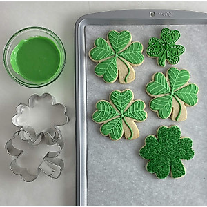 St. Patrick's Day Four Leaf Clover Cookie Cutter, 3.75" Made in USA by Ann Clark