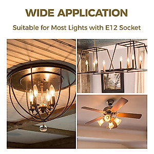 Hizashi Candelabra LED Light Bulbs 40 Watt Equivalent, E12 Base Chandelier Light Bulbs 2700K Soft White, Dimmable LED Candelabra Bulbs, B10, 90+CRI, 4W, 450LM, UL Listed, 12 Pack