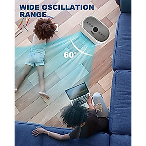 Evaporative Air Cooler Portable 3 Modes, Cooling Fan Humidification with Remote Control Bladeless Tower Fan 3 Wind Speeds, 60° Oscillation, 7.5H Timer, for Bedroom Living Rooms Office