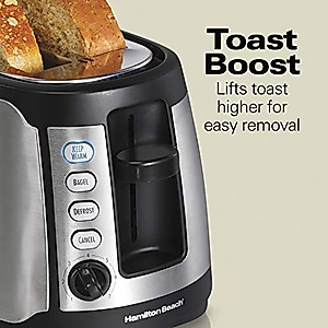 Hamilton Beach Extra Wide Slot Toaster with Shade Selector, Bagel, Keep Warm and Defrost Settings, Auto-Shutoff and Cancel Button, 4 Slice, Stainless Steel